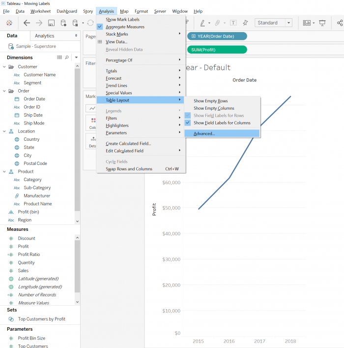 Questions from Tableau Training: Moving Column Headers to the Top of ...