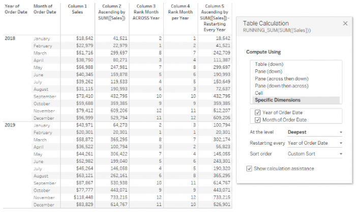 Tableau Table Calculation Highlights: Advanced Options - InterWorks