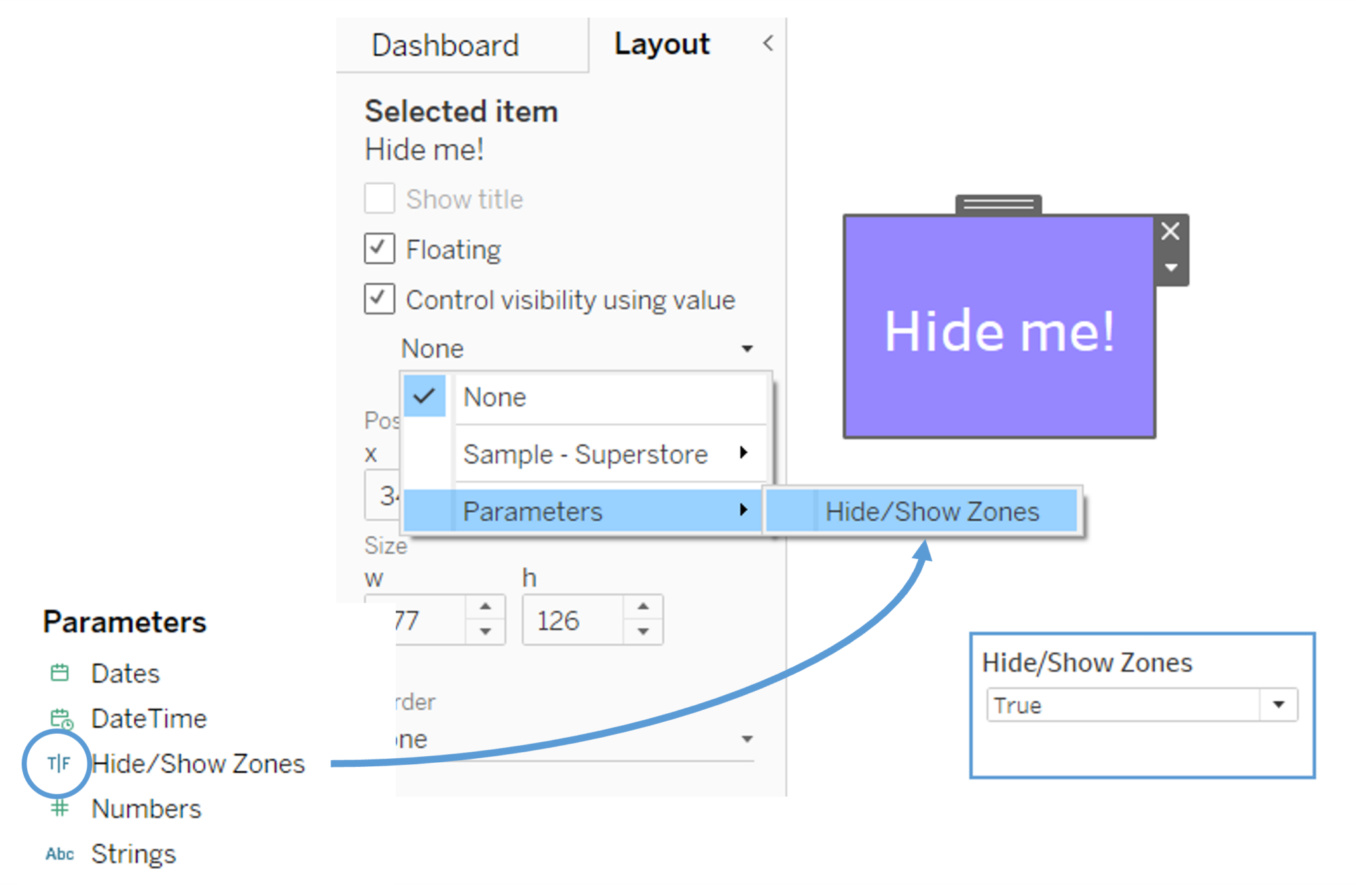 Dynamic Zones in Tableau (or Hide and Show via Parameter) - InterWorks