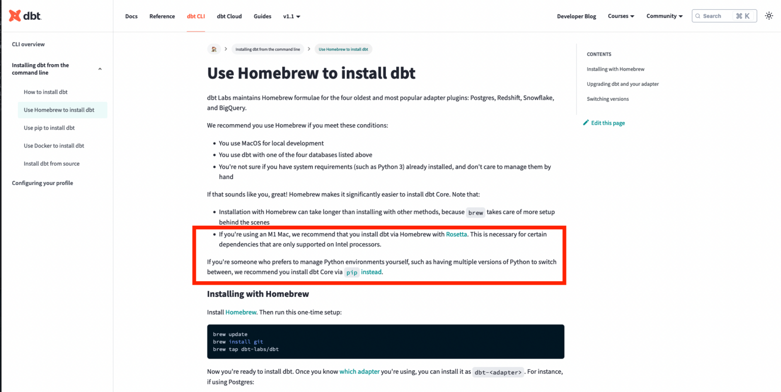 Installing dbt with Mac M1 Chips - InterWorks