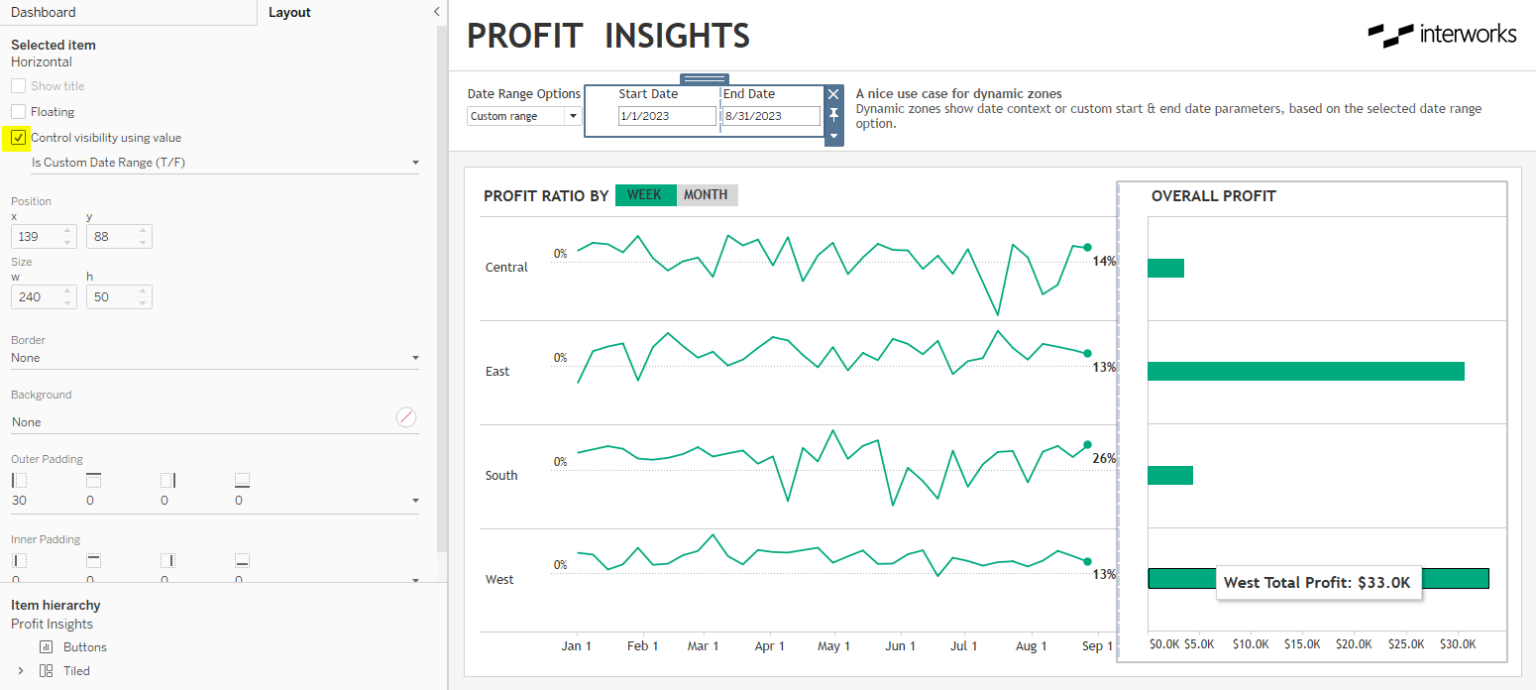 Dynamic Zones for Custom Date Range Options in Tableau - InterWorks