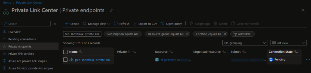 Configure Azure Private Link Connectivity With Snowflake Interworks