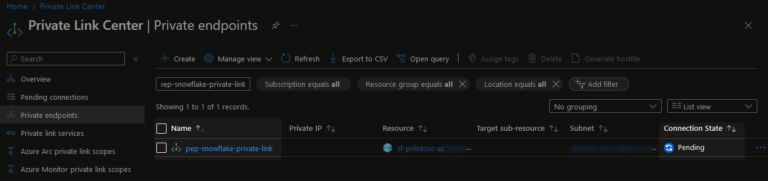 Configure Azure Private Link Connectivity with Snowflake - InterWorks
