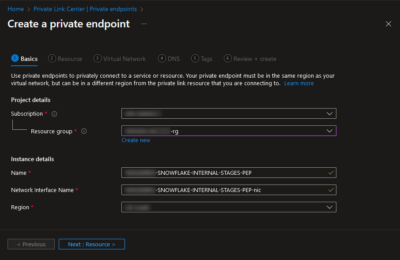 Configure Azure Private Endpoints for Snowflake Internal Stages ...