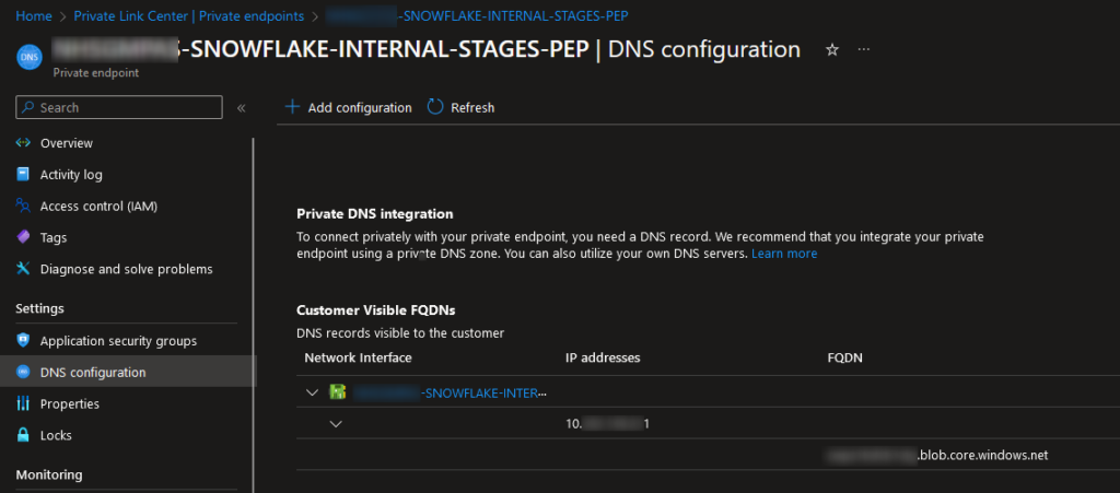 Configure Azure Private Endpoints for Snowflake Internal Stages ...