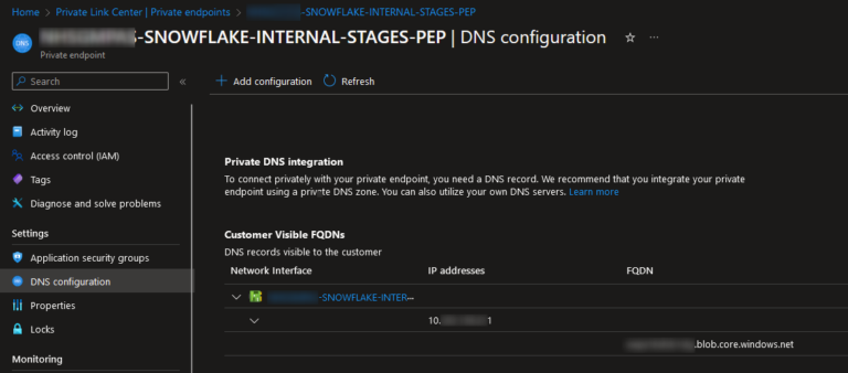 Configure Azure Private Endpoints for Snowflake Internal Stages ...