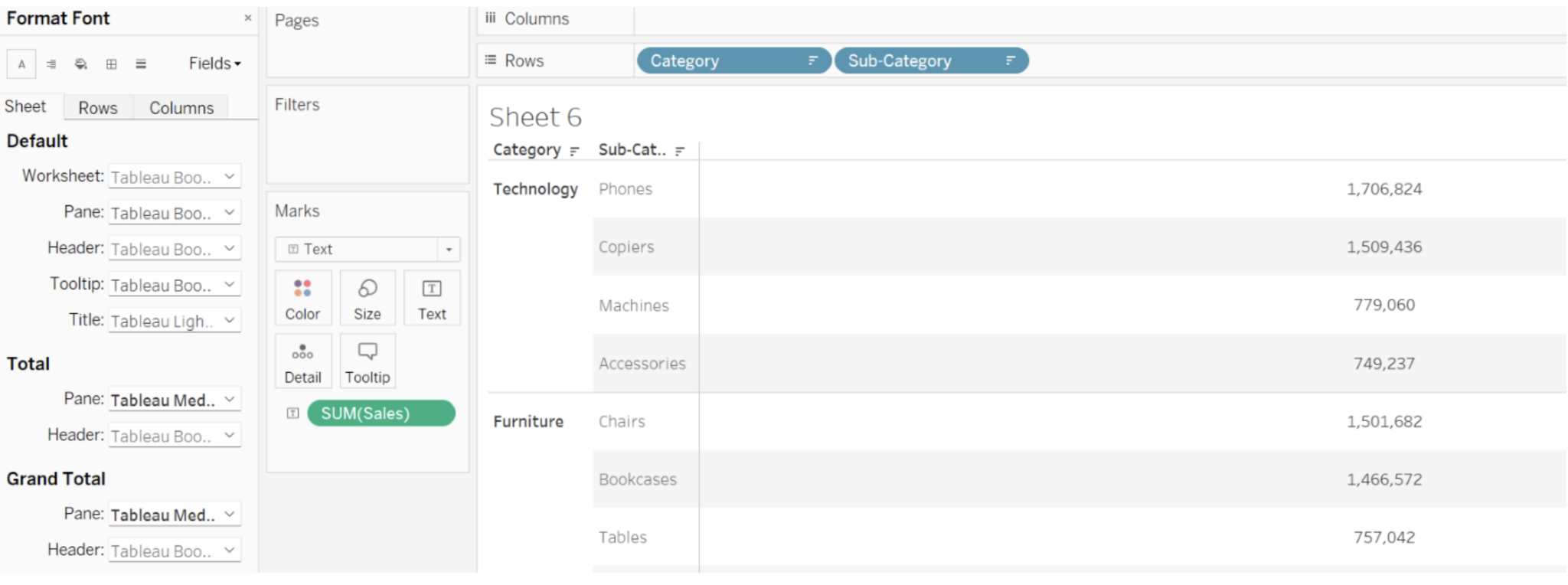 How to Format Sheets, Fields and Filters Using the Format Menu in ...