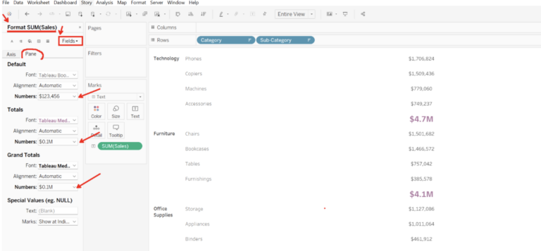 How to Format Sheets, Fields and Filters Using the Format Menu in ...