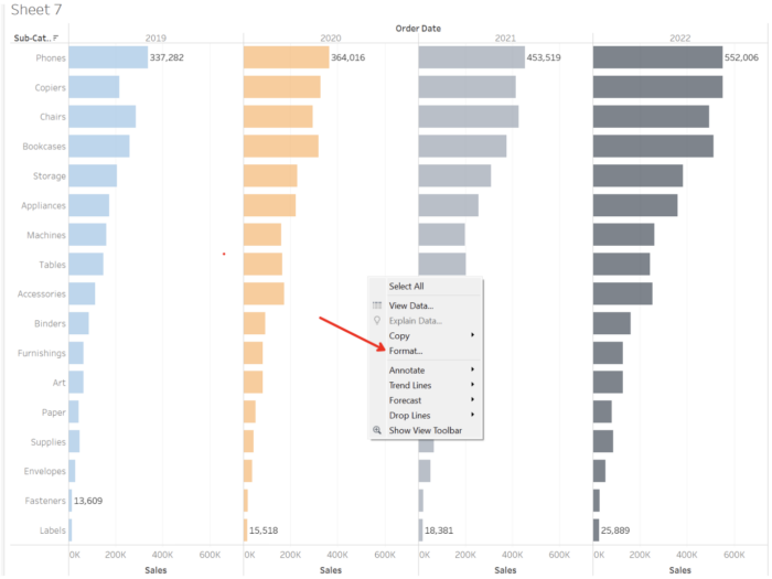 How to Format Sheets, Fields and Filters Using the Format Menu in ...