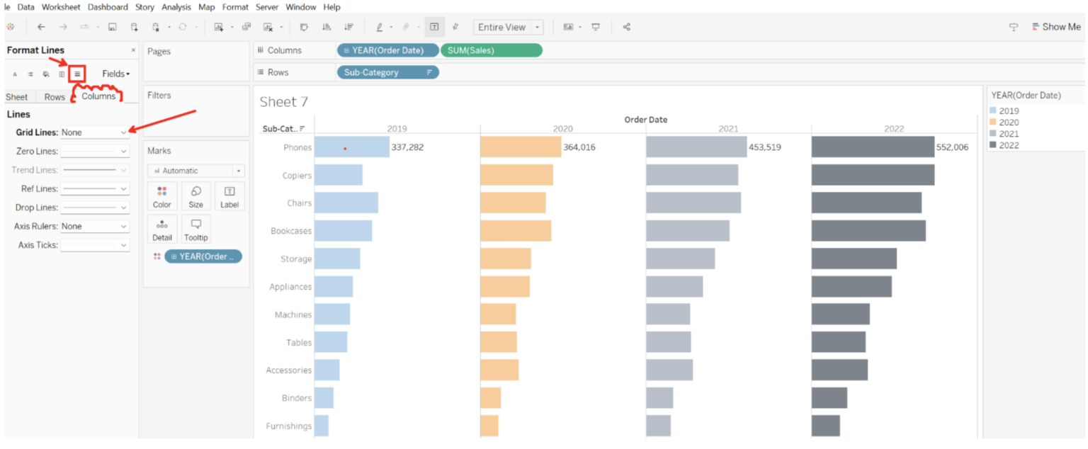 How to Format Sheets, Fields and Filters Using the Format Menu in ...