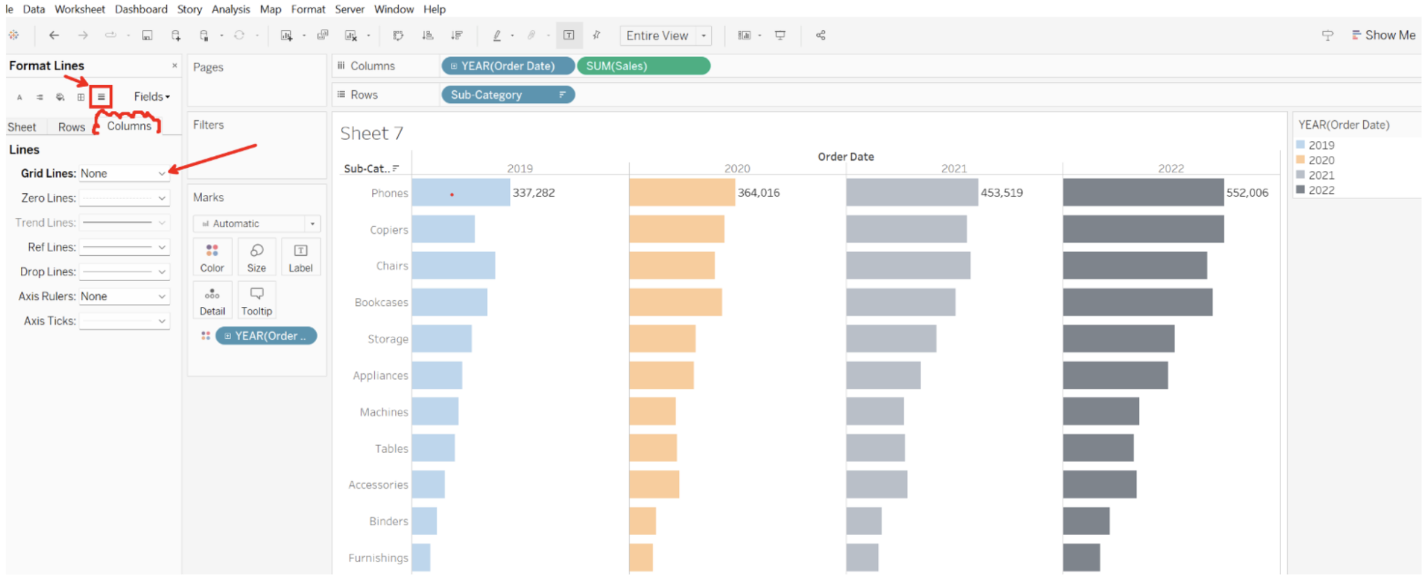 How to Format Sheets, Fields and Filters Using the Format Menu in ...