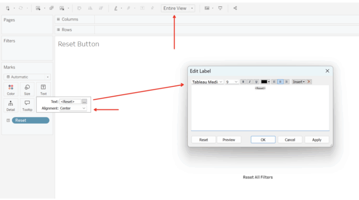 Tableau Dashboarding 101: Create a "Reset All" Filters Button - InterWorks