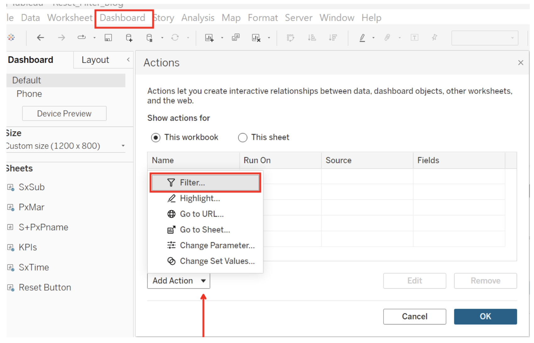 Tableau Dashboarding 101: Create a "Reset All" Filters Button - InterWorks