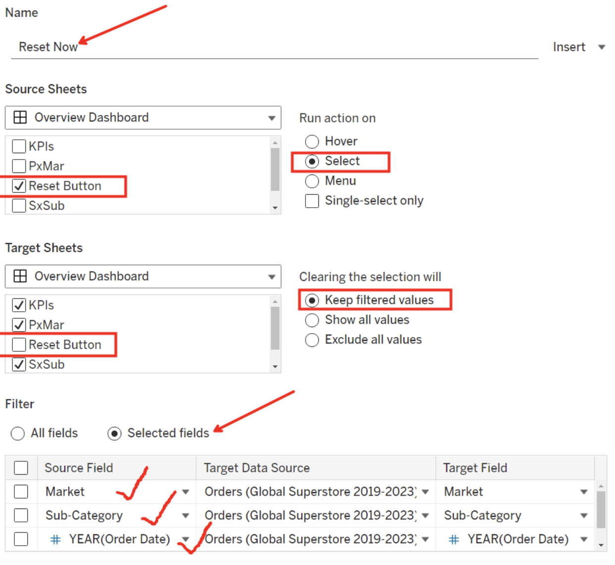 Tableau Dashboarding 101: Create a "Reset All" Filters Button - InterWorks